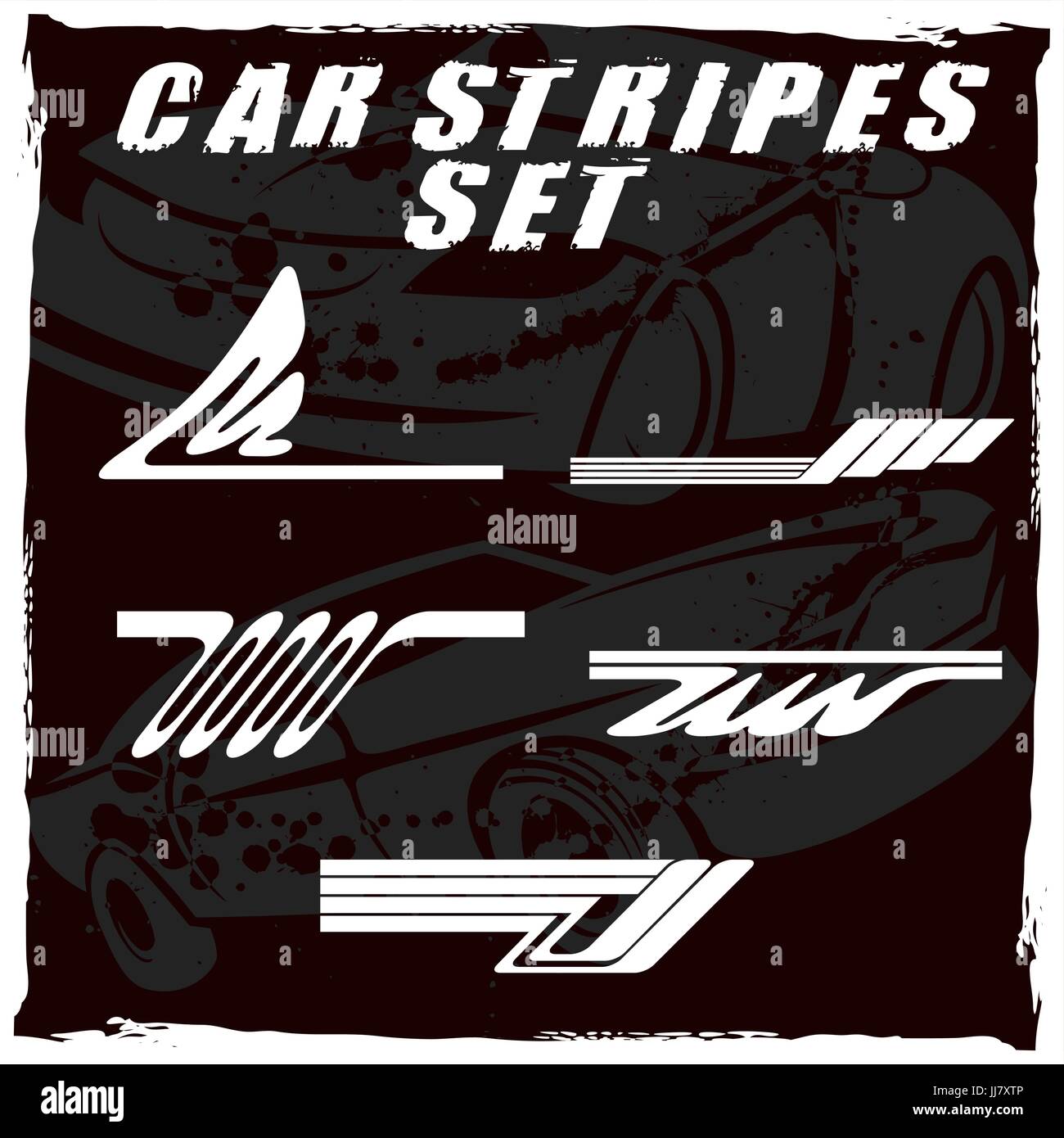 Car stripe design set to print and cut on vinyl Stock Vector Image ...