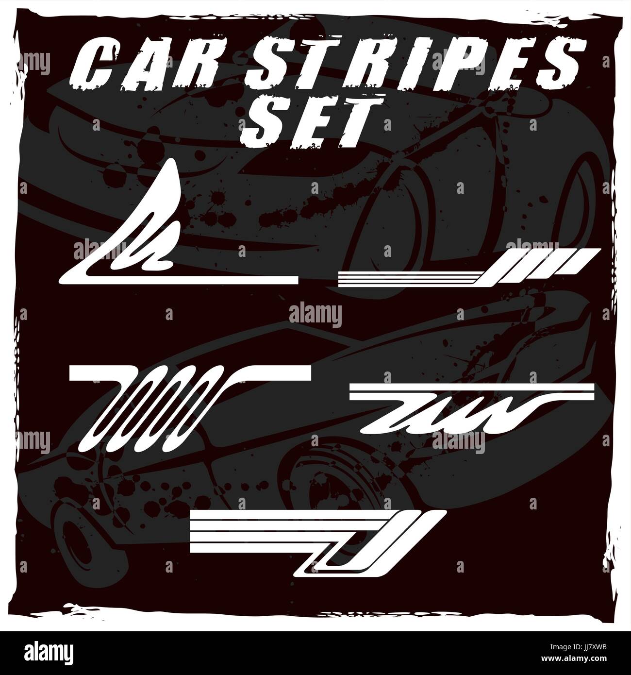 Car stripe design set to print and cut on vinyl Stock Vector Image ...