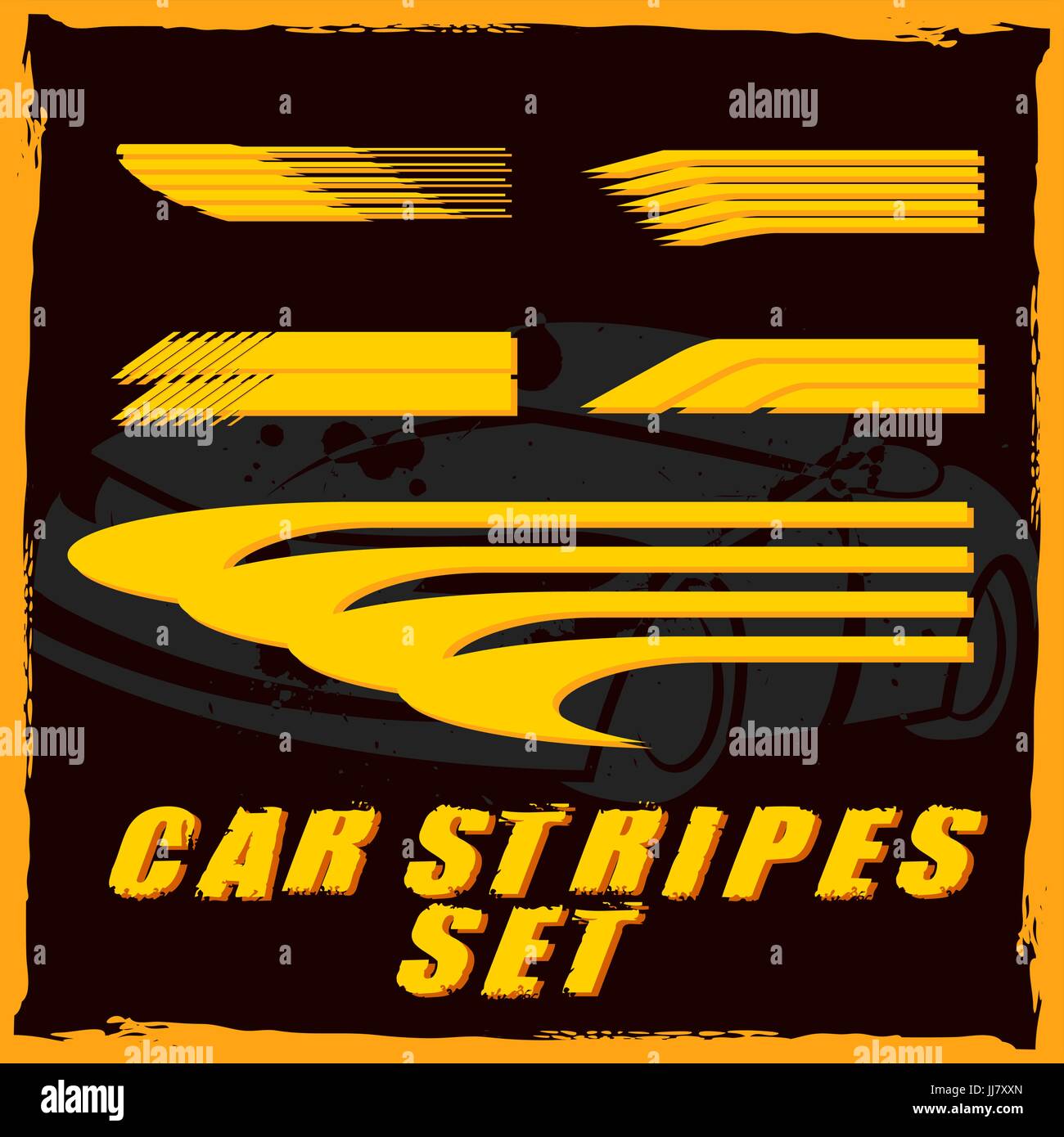 Car stripe design set to print and cut on vinyl Stock Vector Image ...