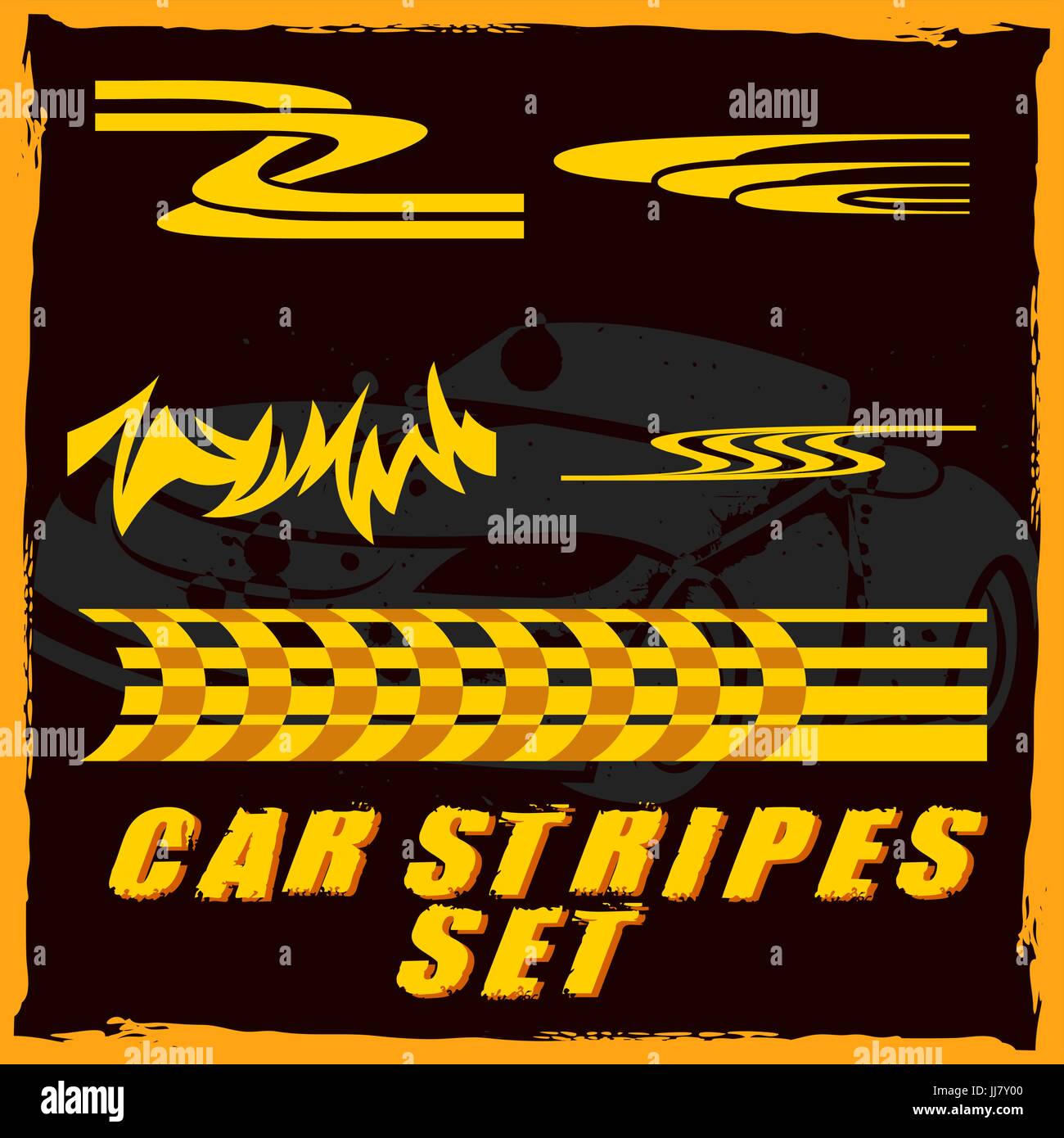 Car stripe design set to print and cut on vinyl Stock Vector Image ...