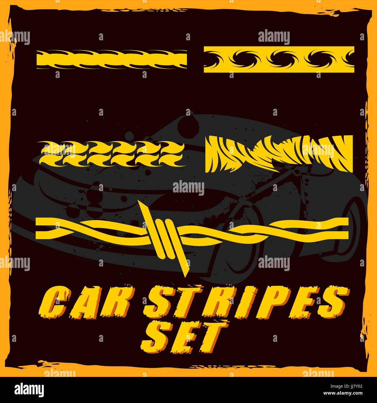 Car stripe design set to print and cut on vinyl Stock Vector Image ...