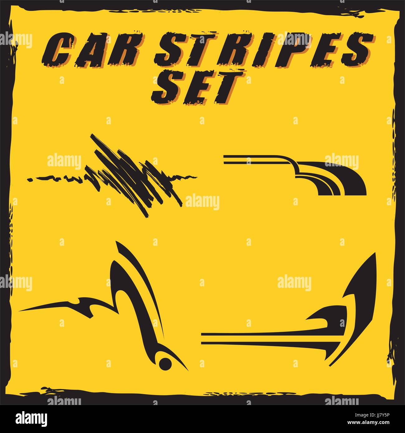 Car stripe design set to print and cut on vinyl Stock Vector Image ...