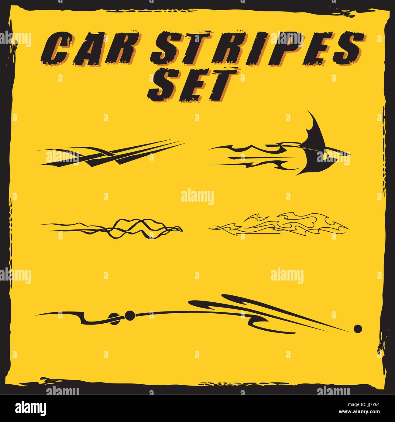 Car stripe design set to print and cut on vinyl Stock Vector Image ...