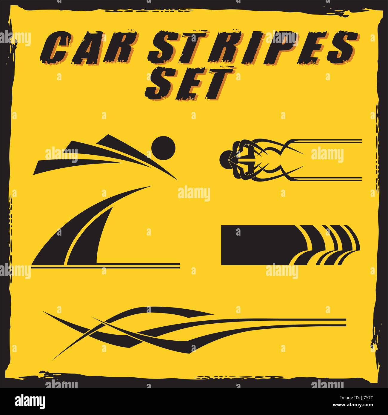 Car stripe design set to print and cut on vinyl Stock Vector Image ...