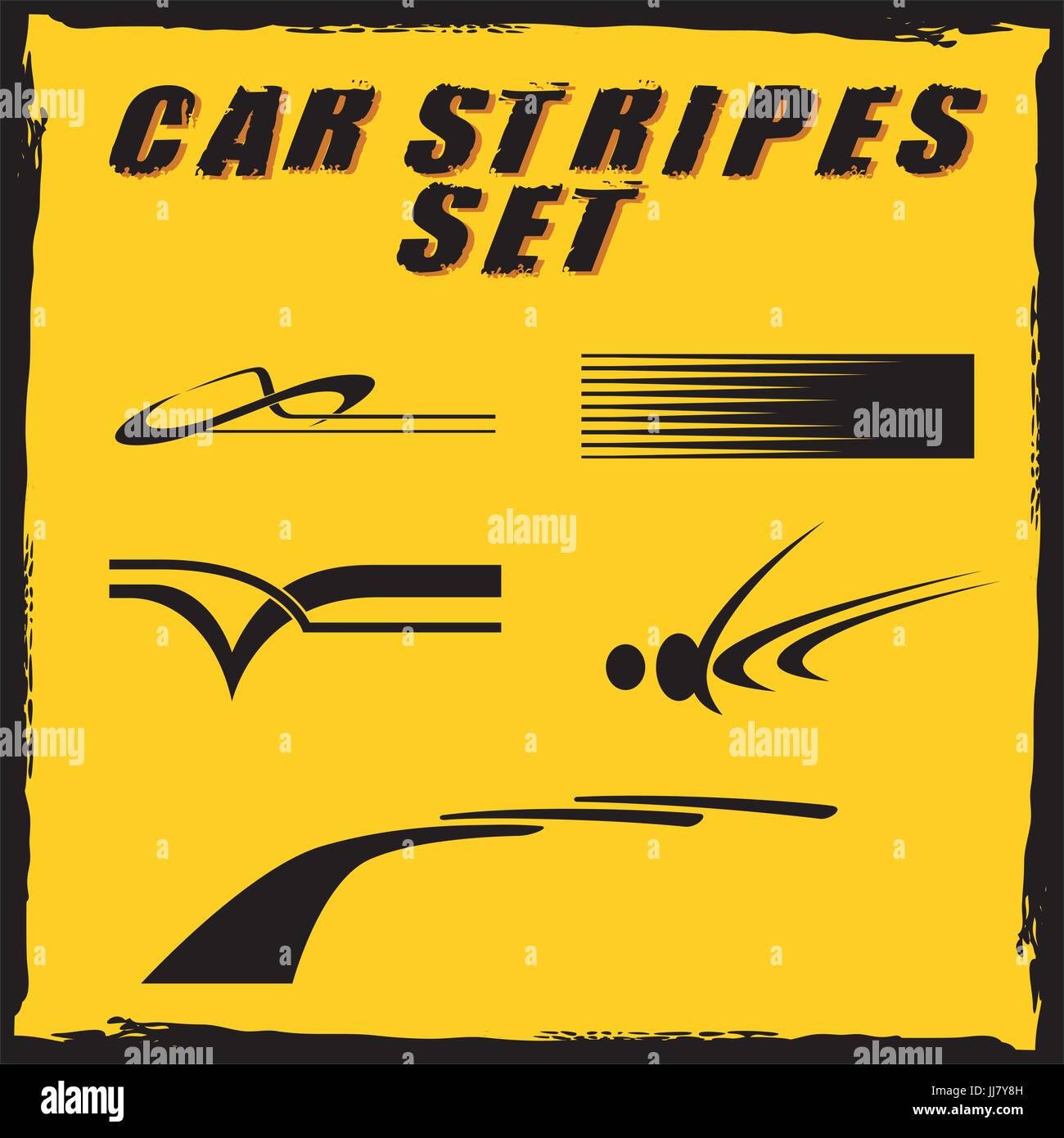 Car stripe design set to print and cut on vinyl Stock Vector Image ...