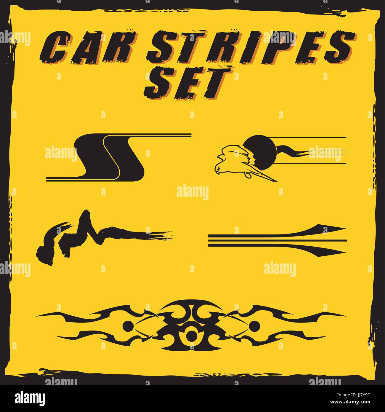 Car stripe design set to print and cut on vinyl Stock Vector Image ...