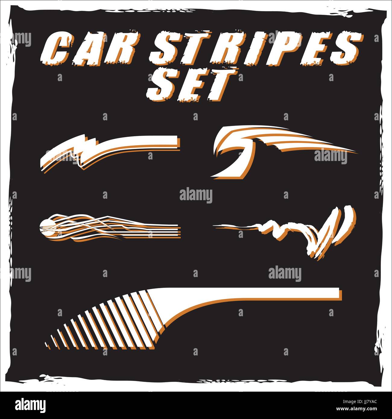 Car stripe design set to print and cut on vinyl Stock Vector Image ...