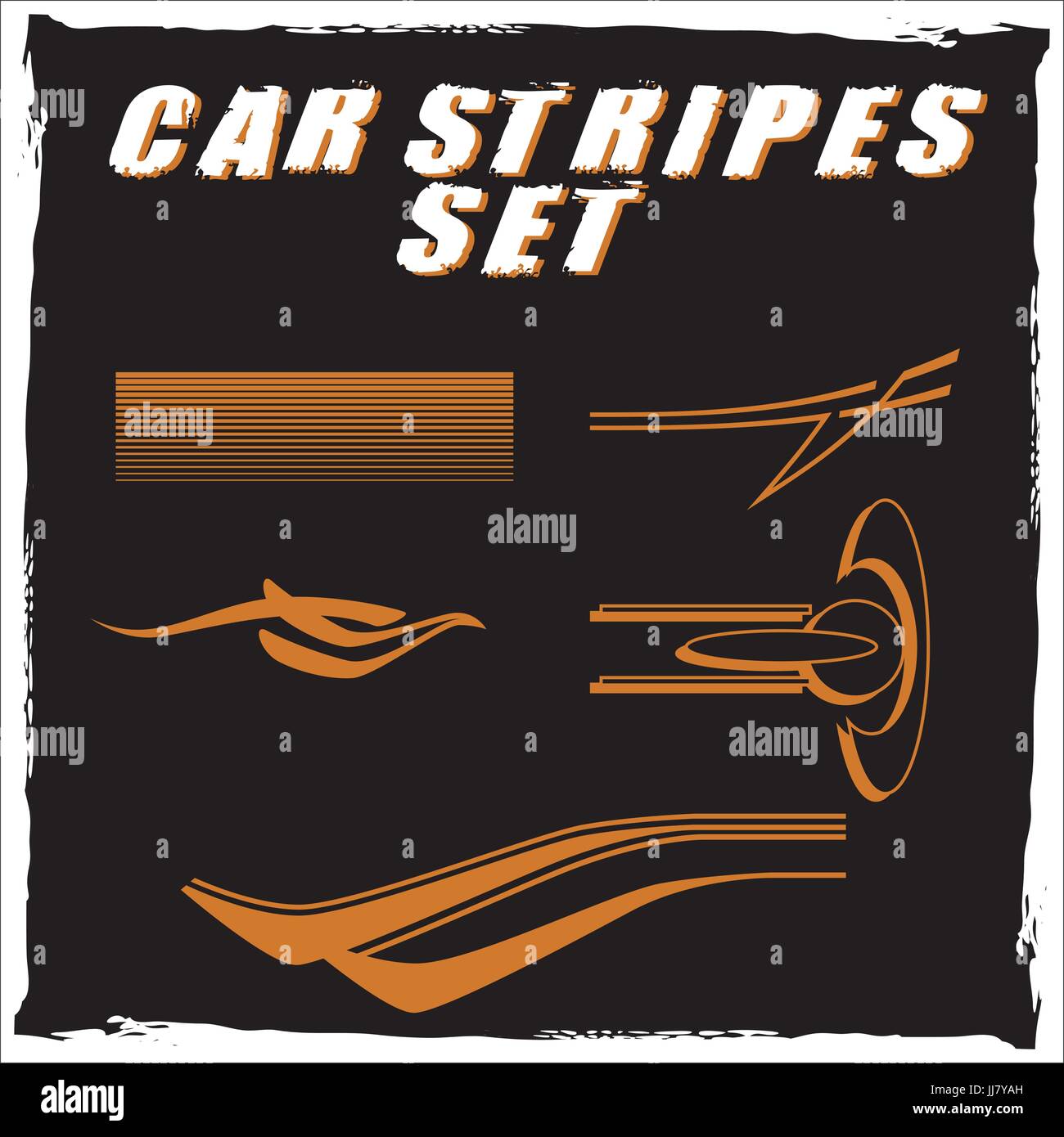 Car stripe design set to print and cut on vinyl Stock Vector Image ...