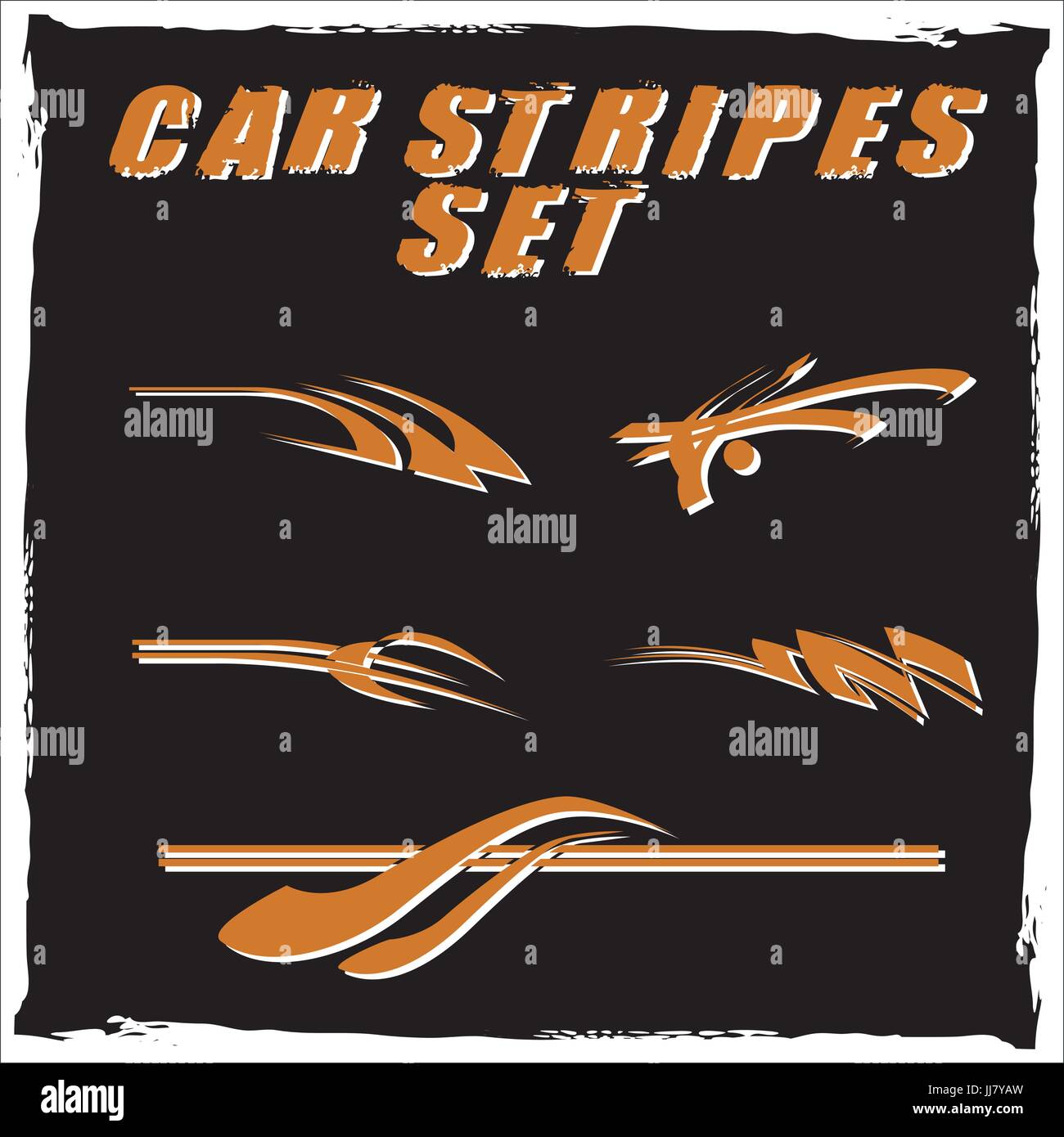 Car stripe design set to print and cut on vinyl Stock Vector Image ...