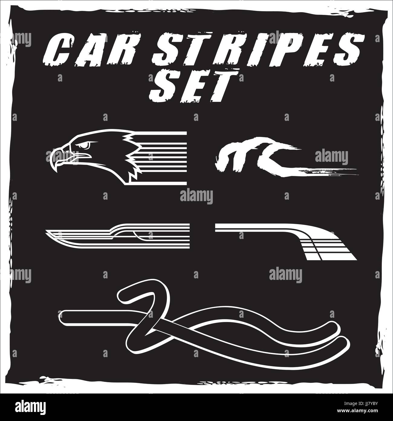 Car stripe design set to print and cut on vinyl Stock Vector Image ...