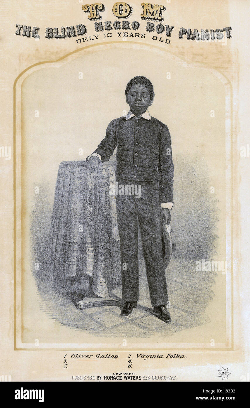 BLIND TOM WIGGINS (1849-1908) Afro-American piano prodigy about 1860 on ...