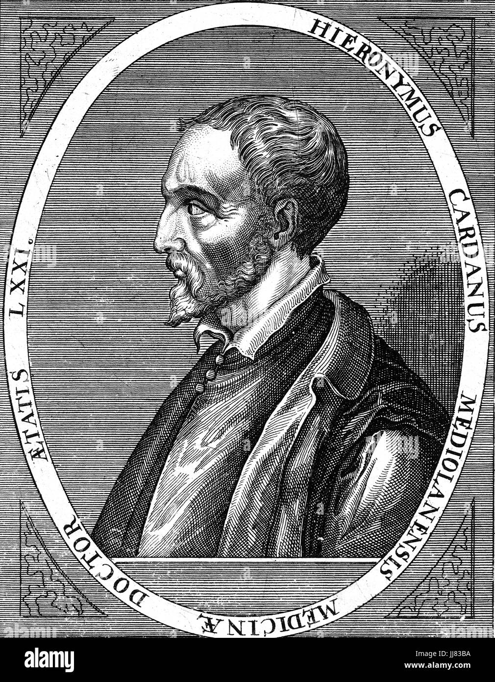 Gerolamo cardano 1501 1576 italian mathematician hi-res stock ...