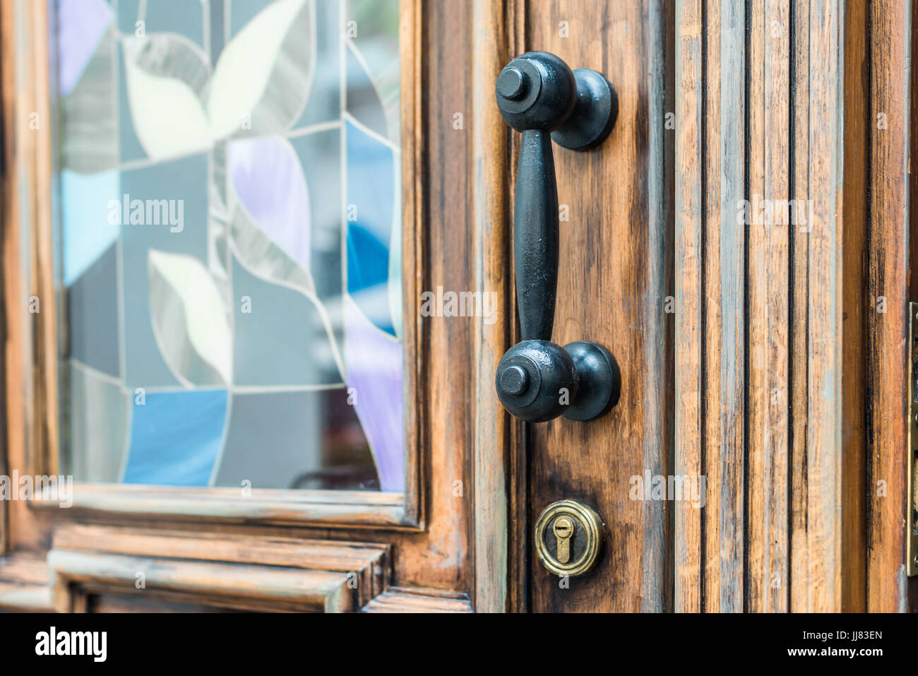 Antique door handle Stock Photo - Alamy
