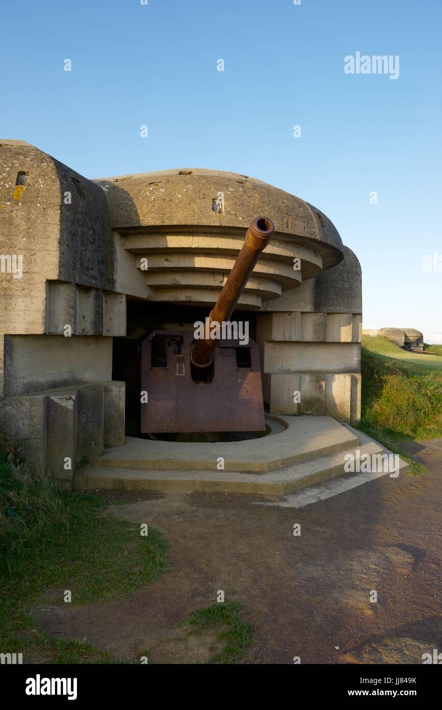 Battery of Longues sur Mer, Normandy, France Stock Photo - Alamy