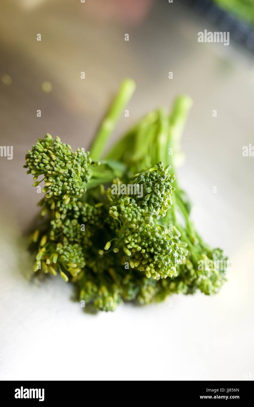 Bimi vegetable on a metal surface Stock Photo - Alamy