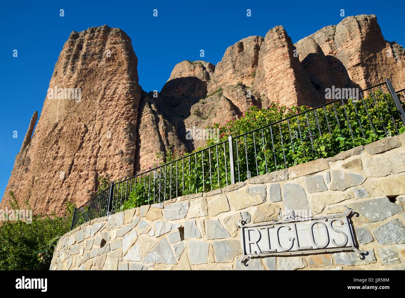 Riglos Mountains, known as Mallos de Riglos, Riglos, Huesca Province ...