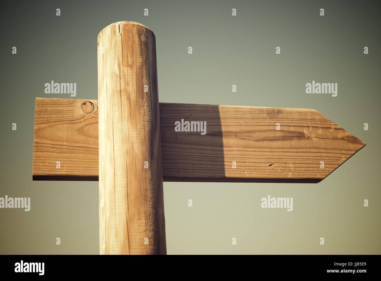 View of a directional wood signal Stock Photo - Alamy