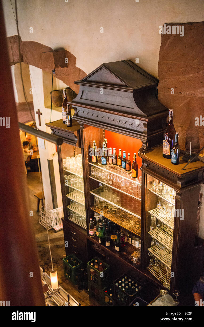 Interior of the restaurant, hotel zum riesen, miltenberg city, bavaria ...