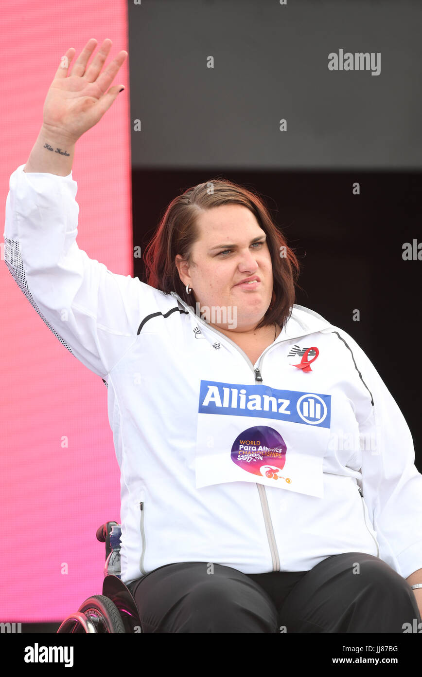 New Zealand's Jessica Hamill after winning bronze in the Shot Put S34 ...