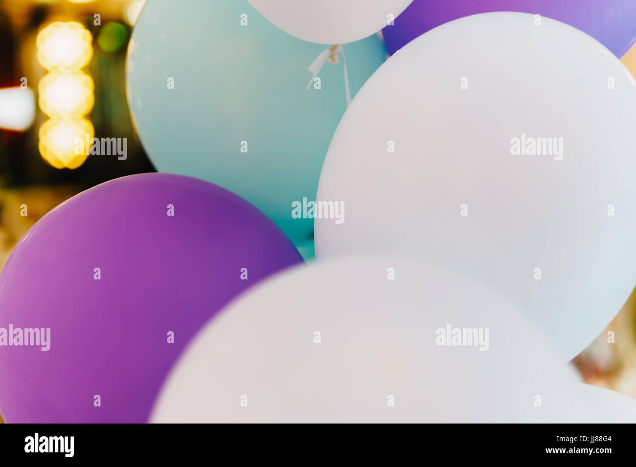 Colorful Balloons At Restaurant Party Stock Photo - Alamy