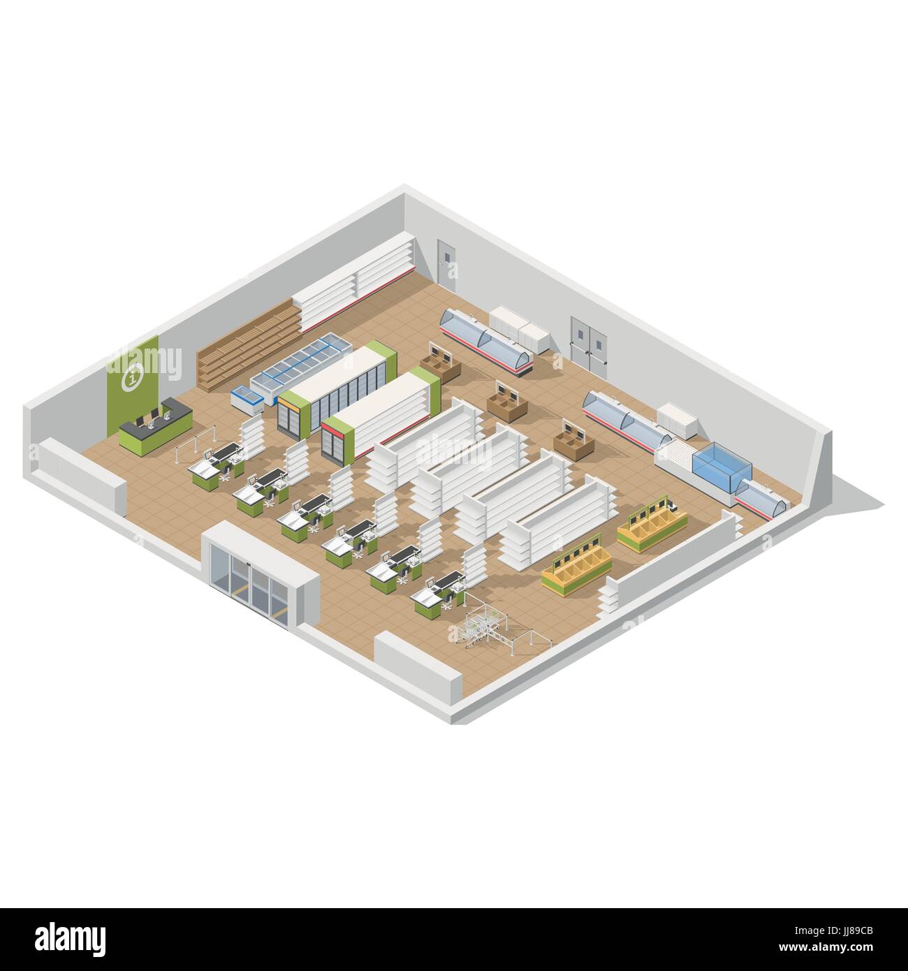 Freezer Section Grocery Store Cut Out Stock Images & Pictures - Alamy