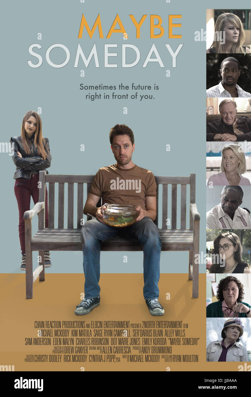 MAYBE SOMEDAY, poster, Saige Ryan, Michael McKiddy, right from top: Kim ...