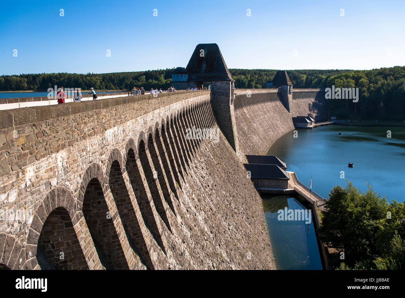 DEU, Germany, Sauerland region, Moehnesee, Moehensee water supply dam ...