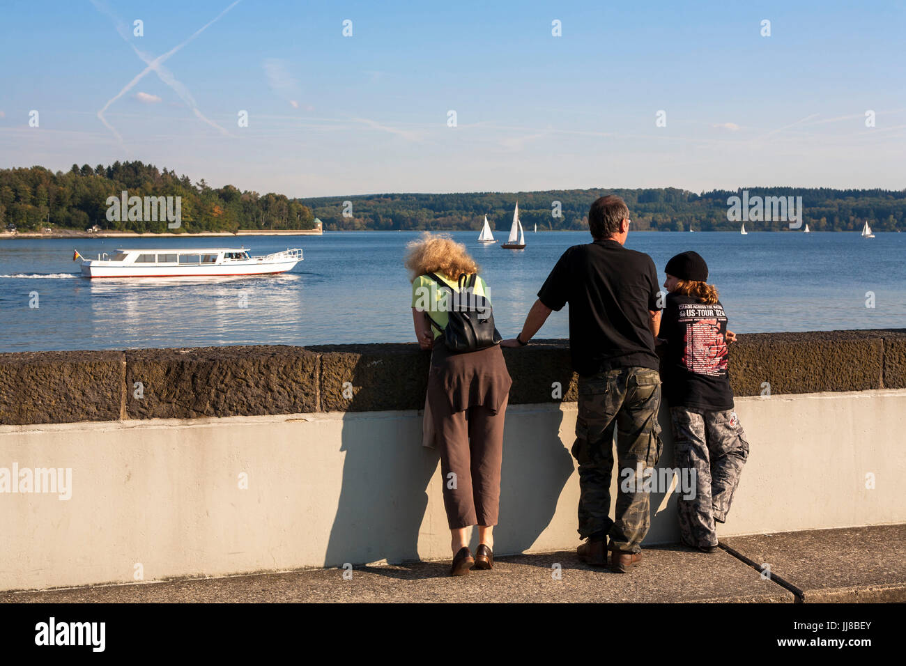 DEU, Germany, Sauerland region, Moehnesee, Moehensee water supply dam ...