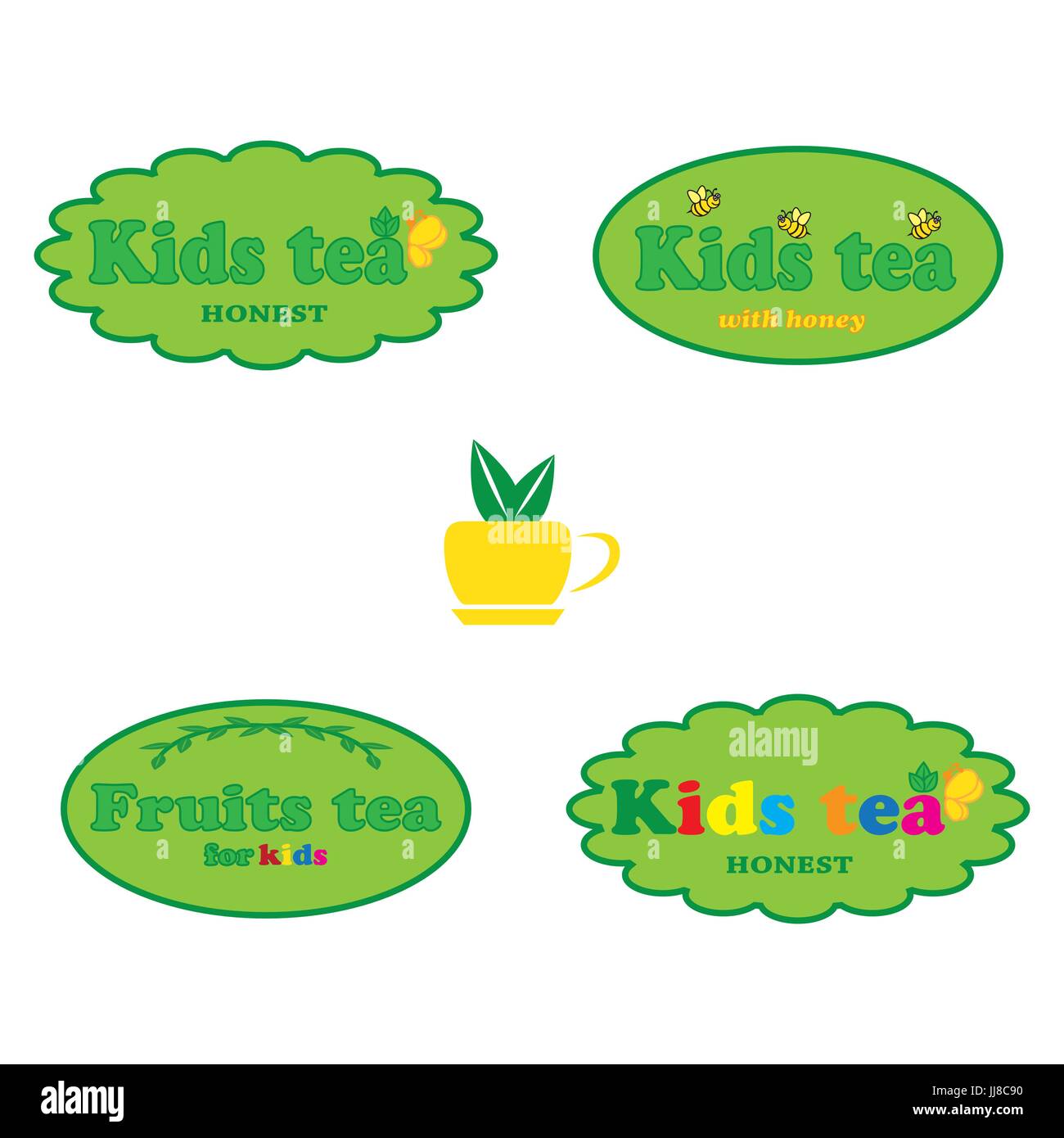 Cup healthy tea fruits Stock Vector Images - Alamy