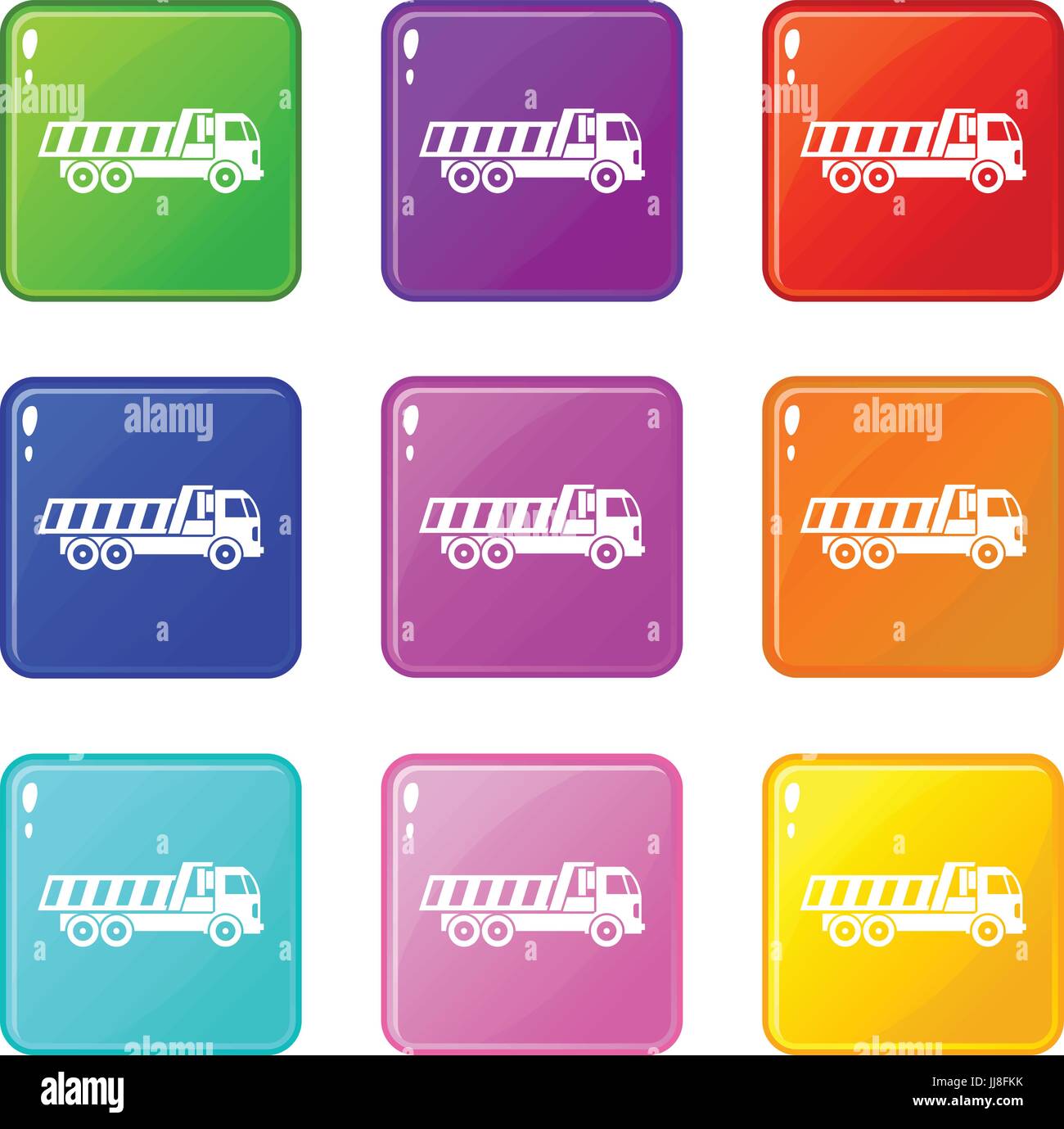 Machinery icons 9 set Stock Vector Image & Art - Alamy