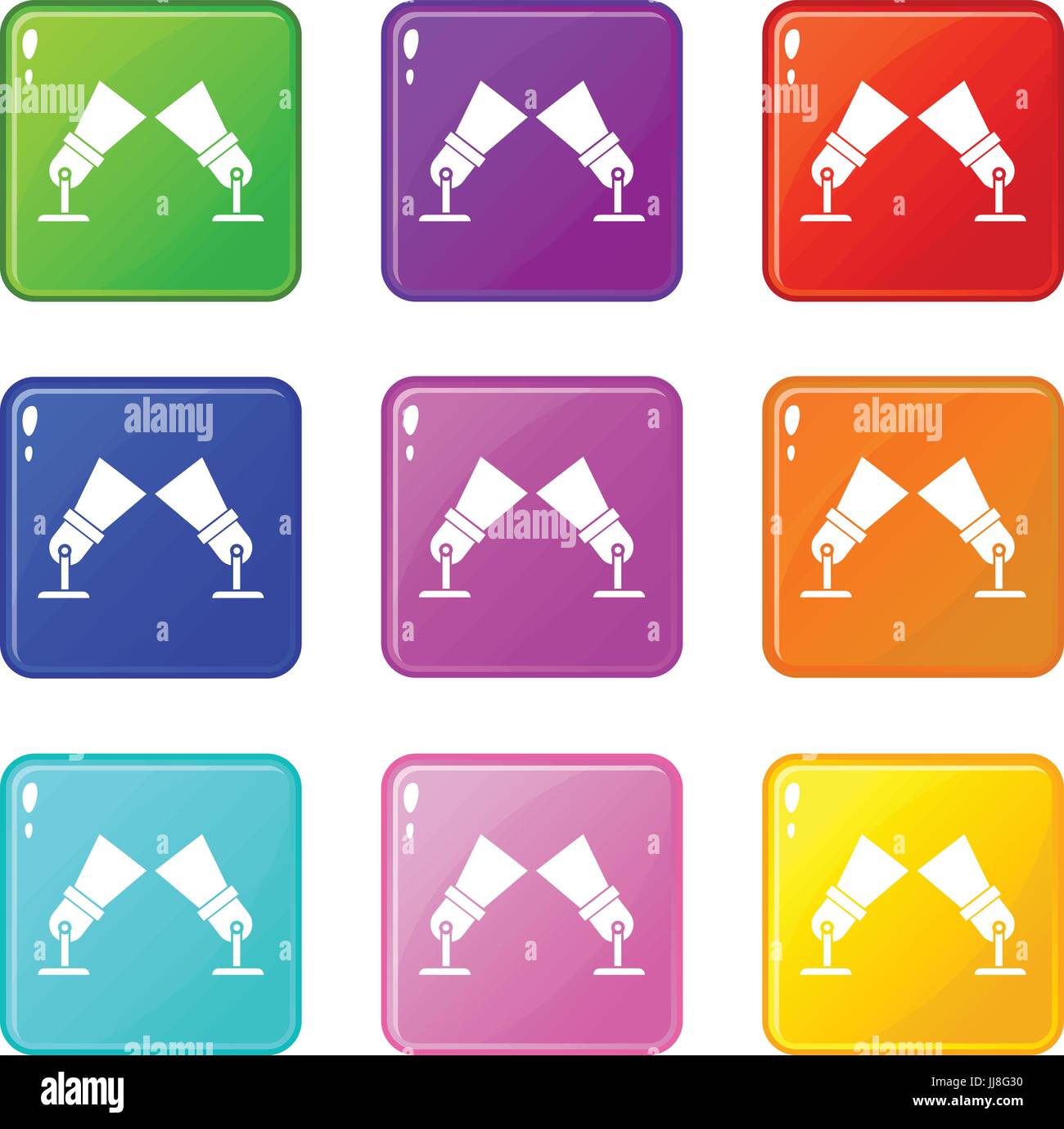 Illuminated by floodlights Stock Vector Images - Alamy