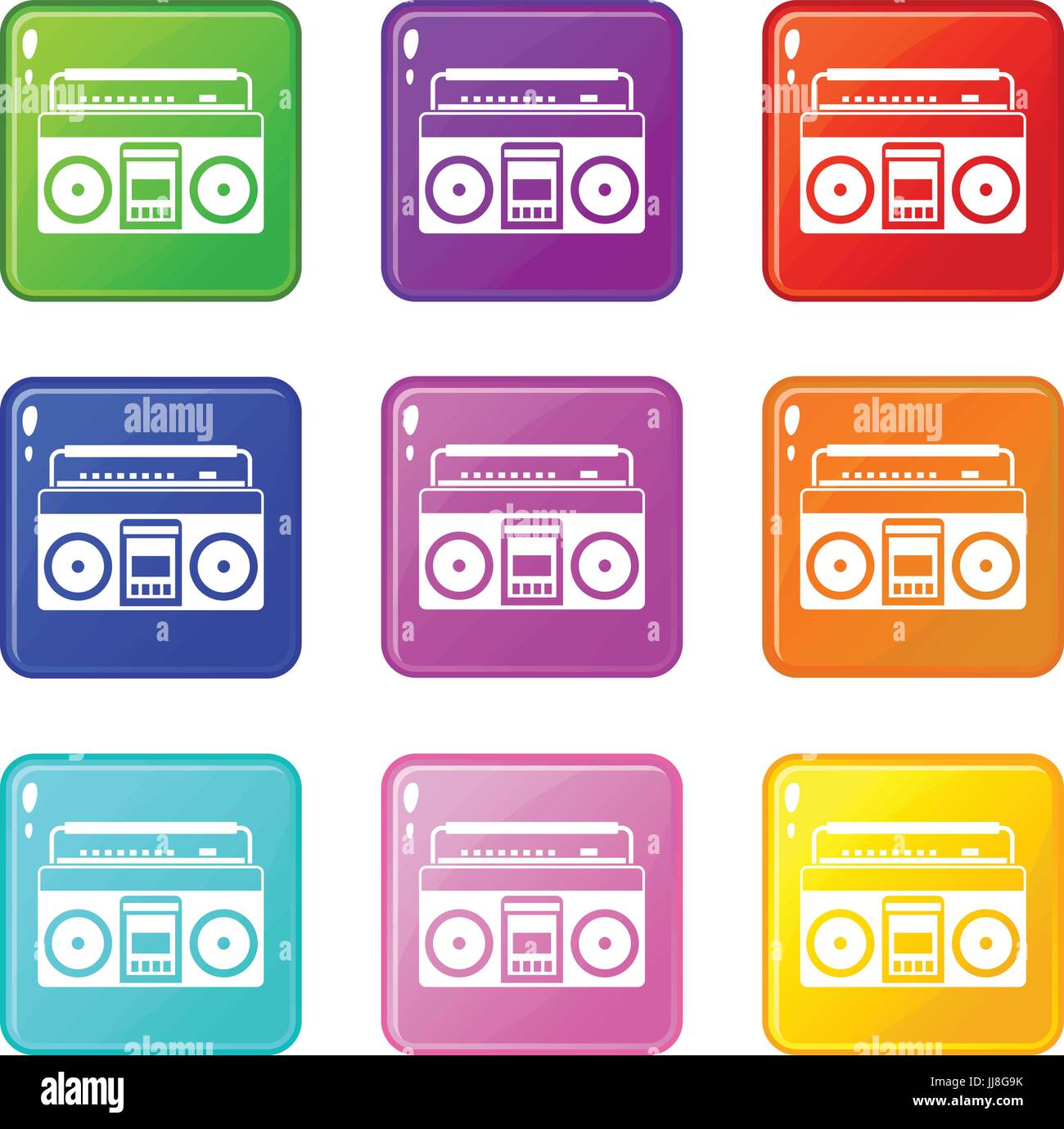 Recorder icons 9 set Stock Vector Image & Art - Alamy