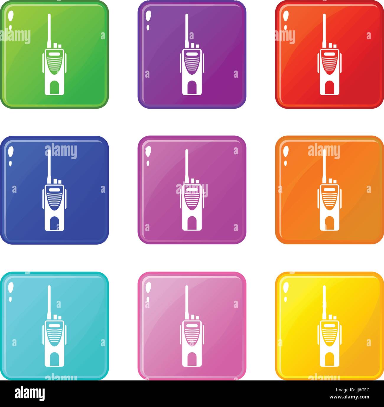 Radio transmitter icons 9 set Stock Vector Image & Art - Alamy