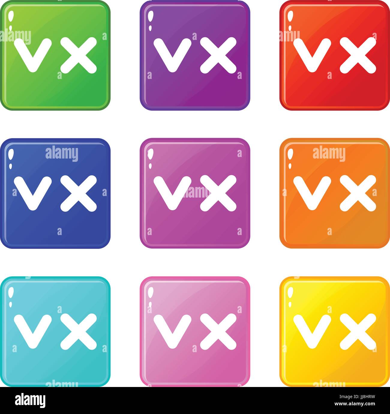 Fat tick and cross icons 9 set Stock Vector Image & Art - Alamy