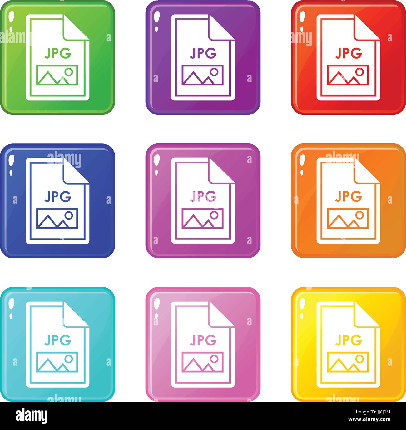 File JPG icons 9 set Stock Vector Image & Art - Alamy