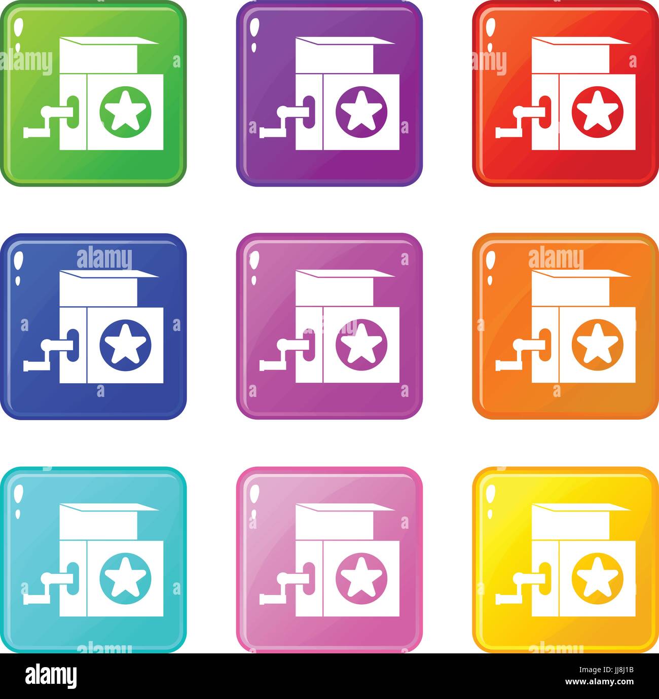 Music box icons 9 set Stock Vector Image & Art - Alamy