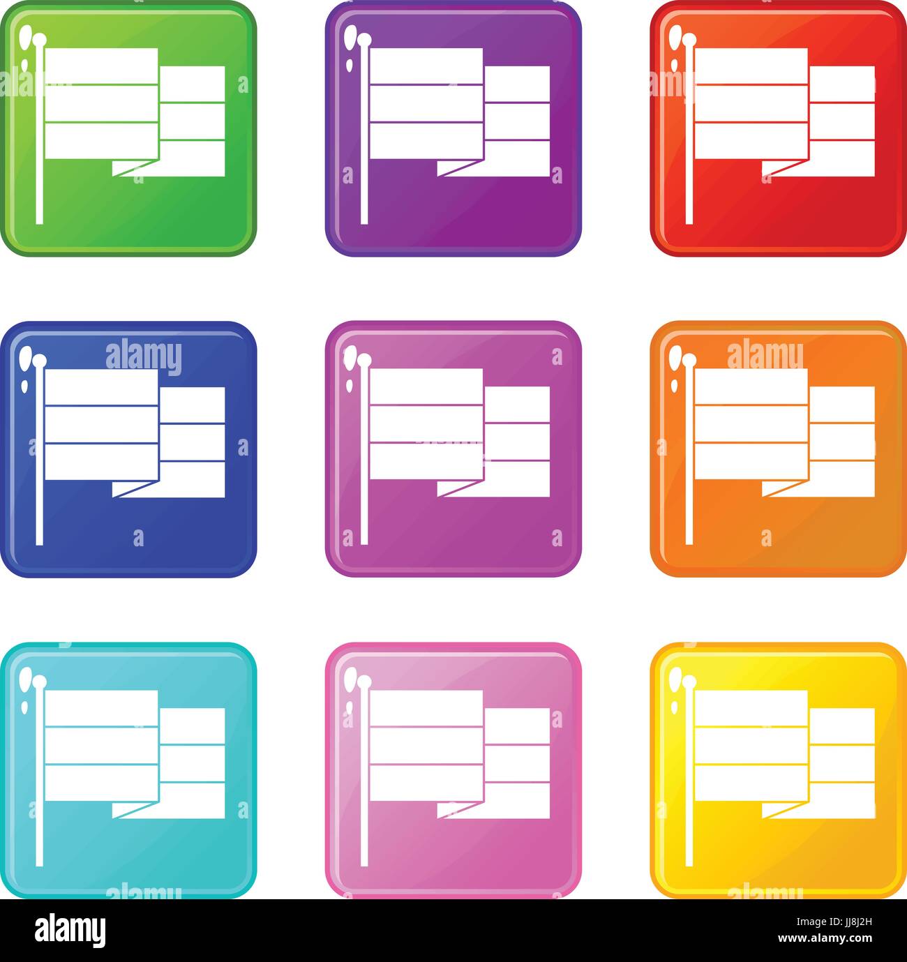 Black flag icons 9 set Stock Vector Image & Art - Alamy