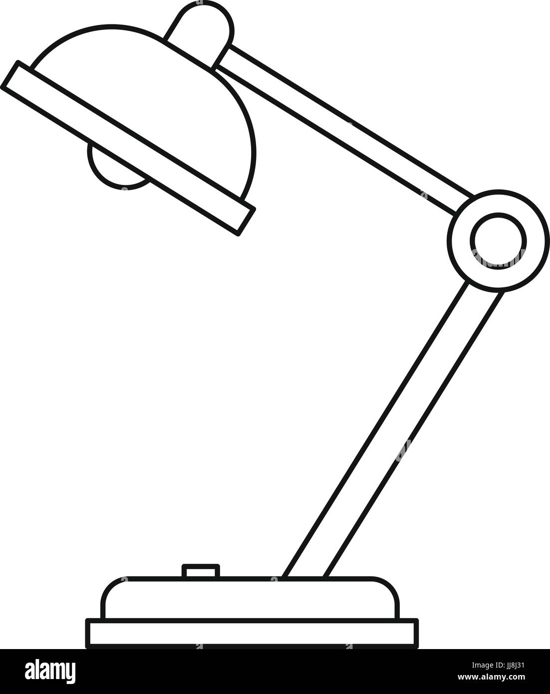 Lamp icon, outline style Stock Vector Image & Art - Alamy