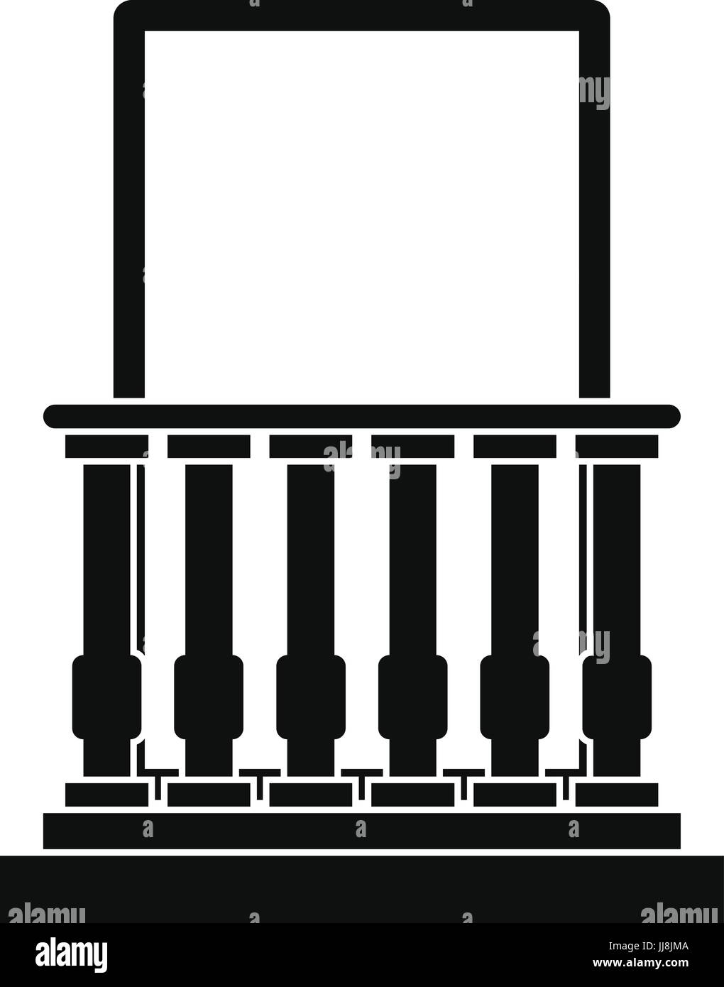 Brick building with columns Stock Vector Images - Alamy