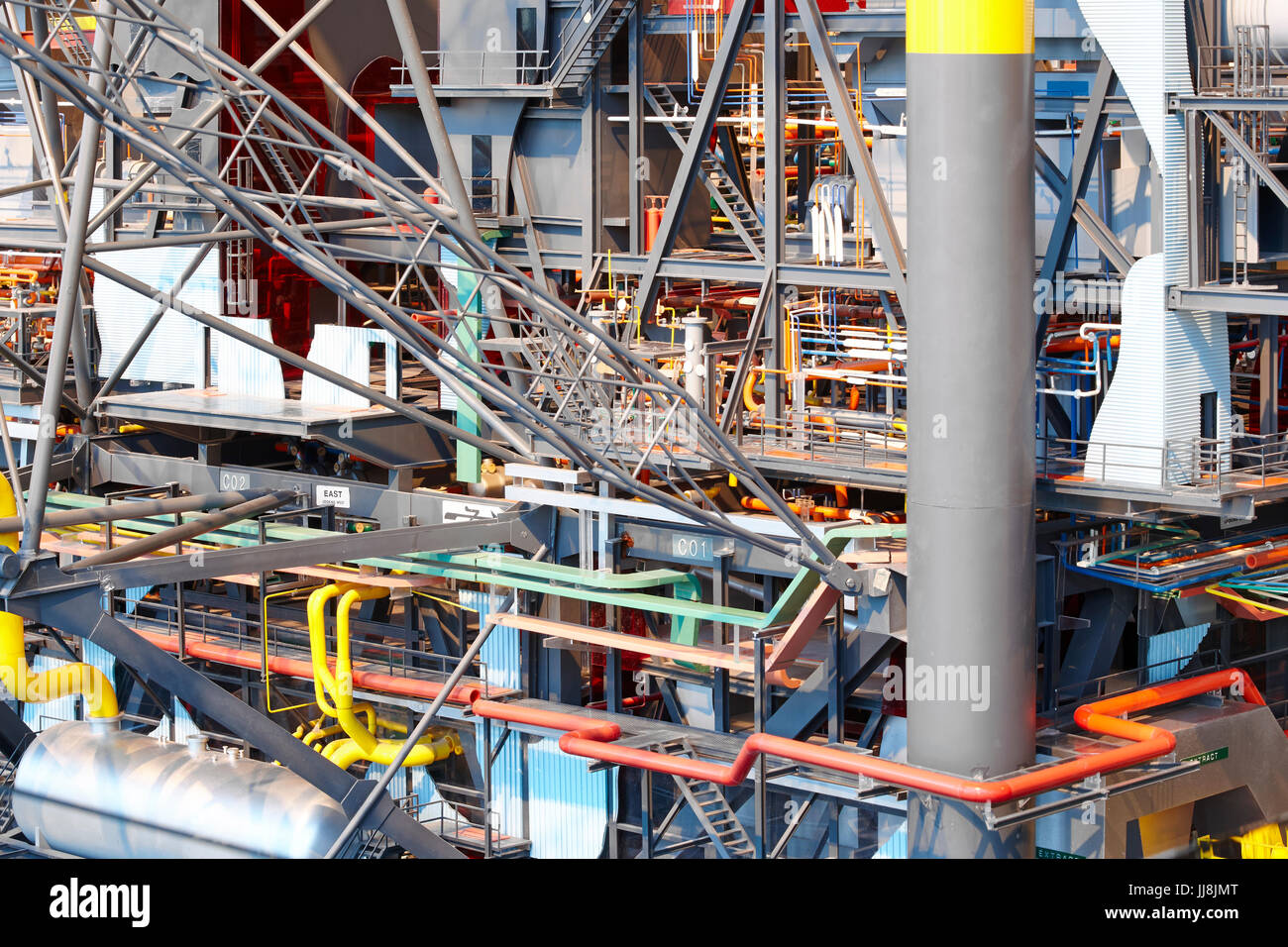 Oil and gas platform model scale. Energy industry. Petroleum ...