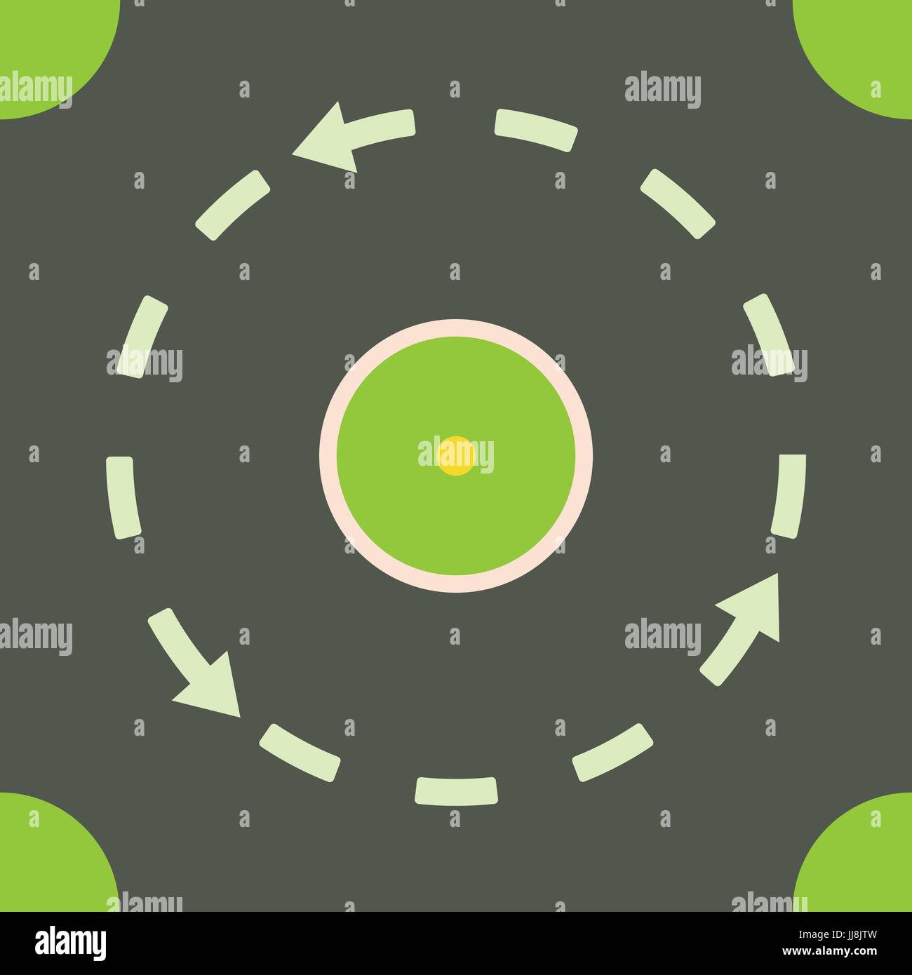 Circular walk route Stock Vector Images - Alamy