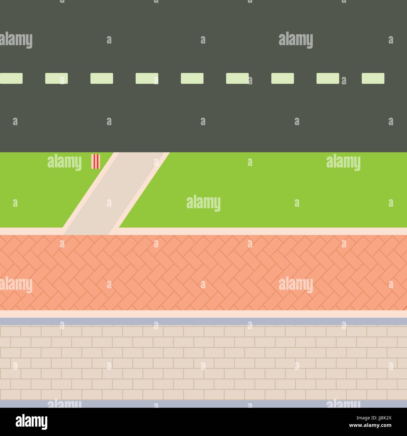 Sidewalk path pathway Stock Vector Images - Alamy