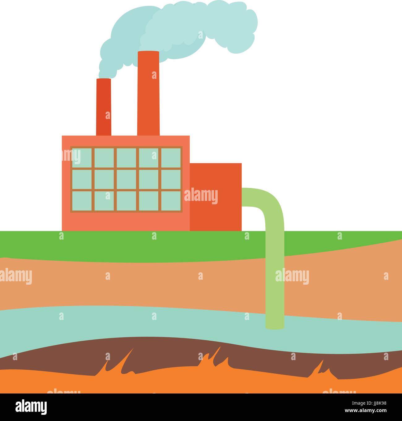 Processing plant icon, cartoon style Stock Vector Image & Art - Alamy