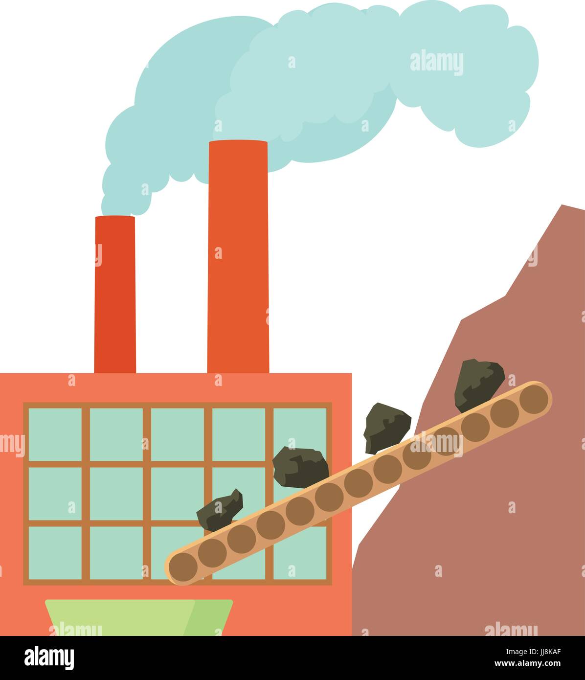 Coal factory icon, cartoon style Stock Vector Image & Art - Alamy