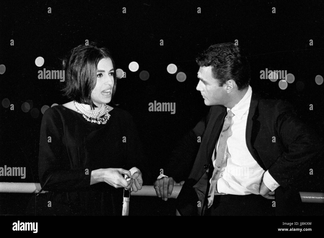 Les Crane with Marta Curro on the roof of the ABC television studio in ...