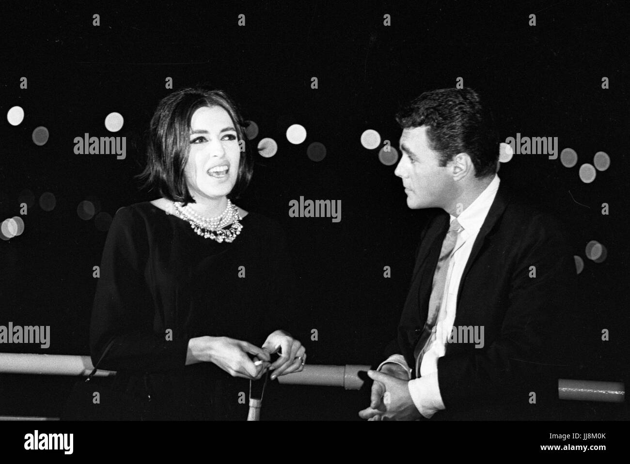 Les Crane with Marta Curro on the roof of the ABC television studio in ...