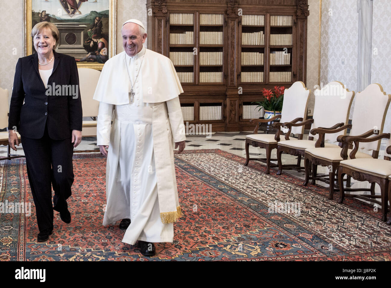 Angela Merkels visits Pope Francis at the Vatican Featuring: Angela ...