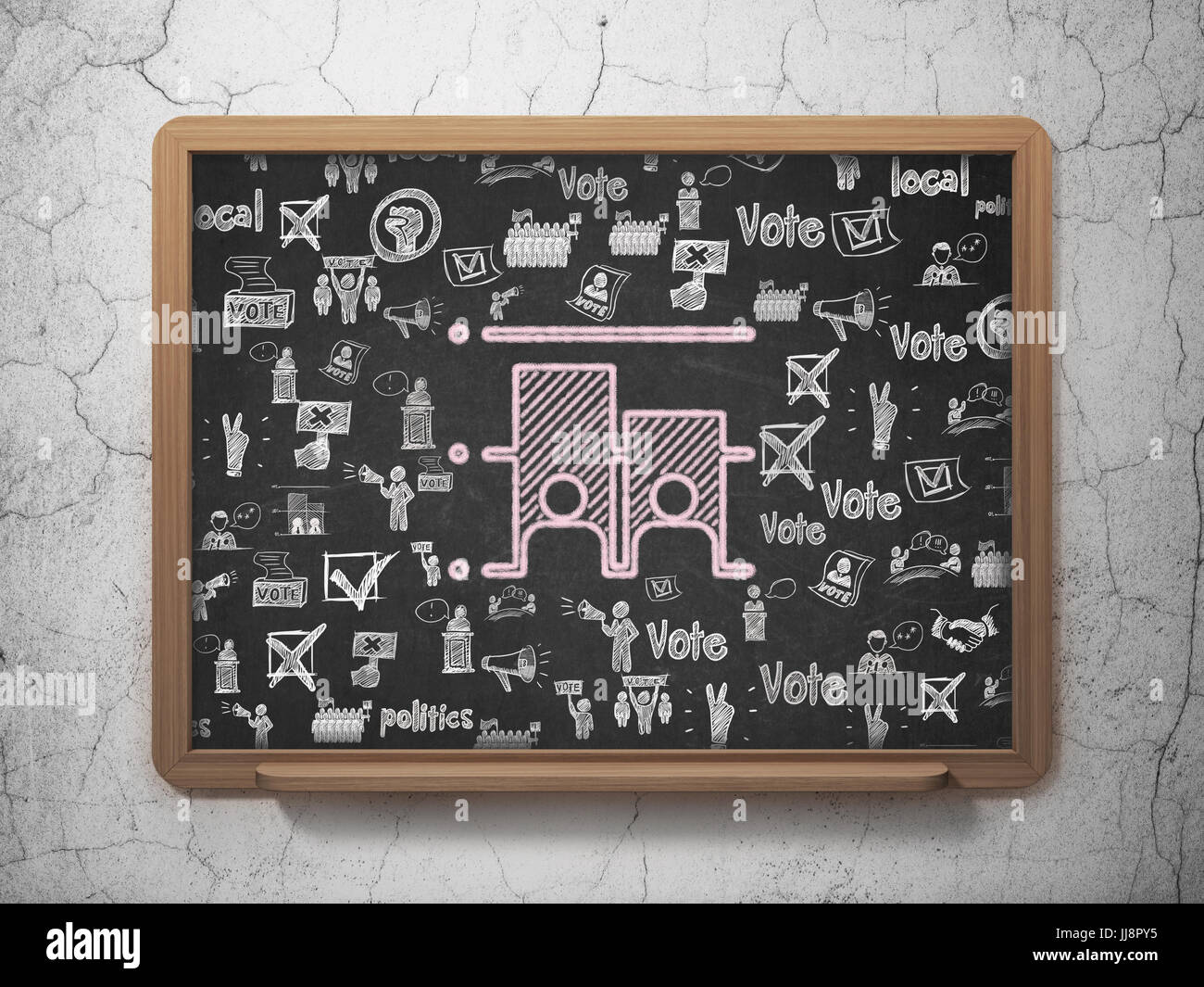 Political concept: Election on School board background Stock Photo - Alamy