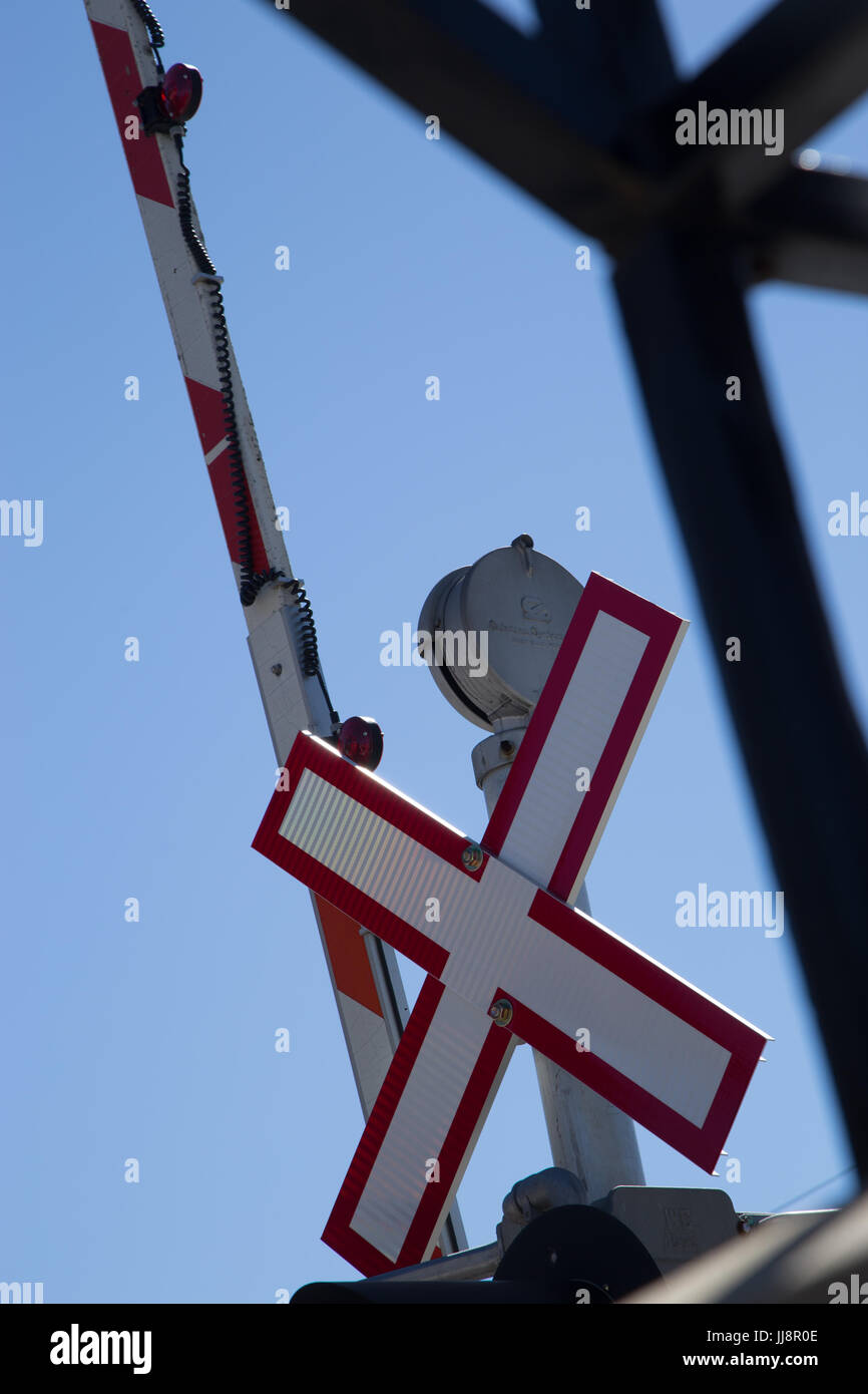 Railway - Stop sign Stock Photo - Alamy