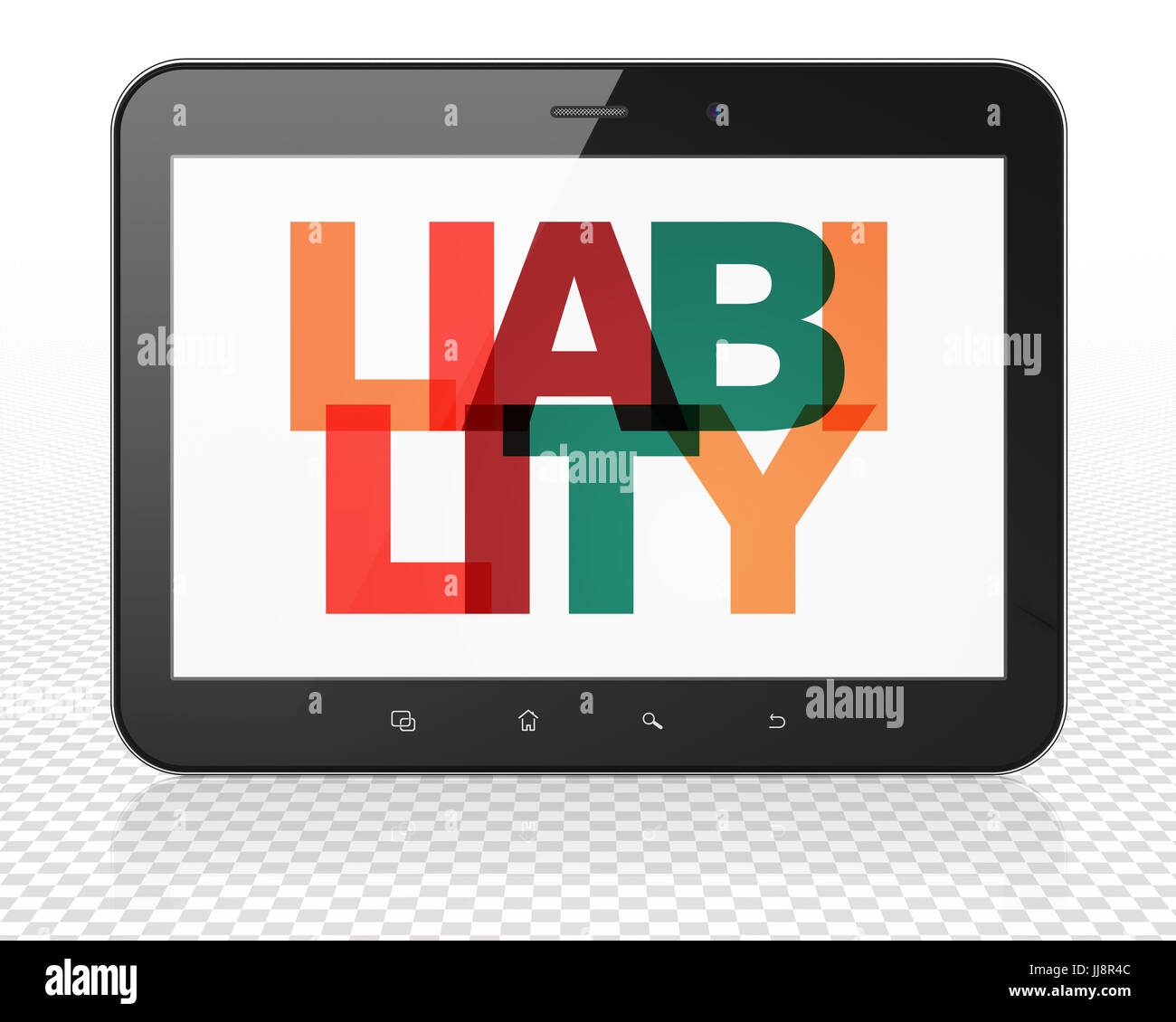 Insurance concept: Tablet Pc Computer with Liability on display Stock ...